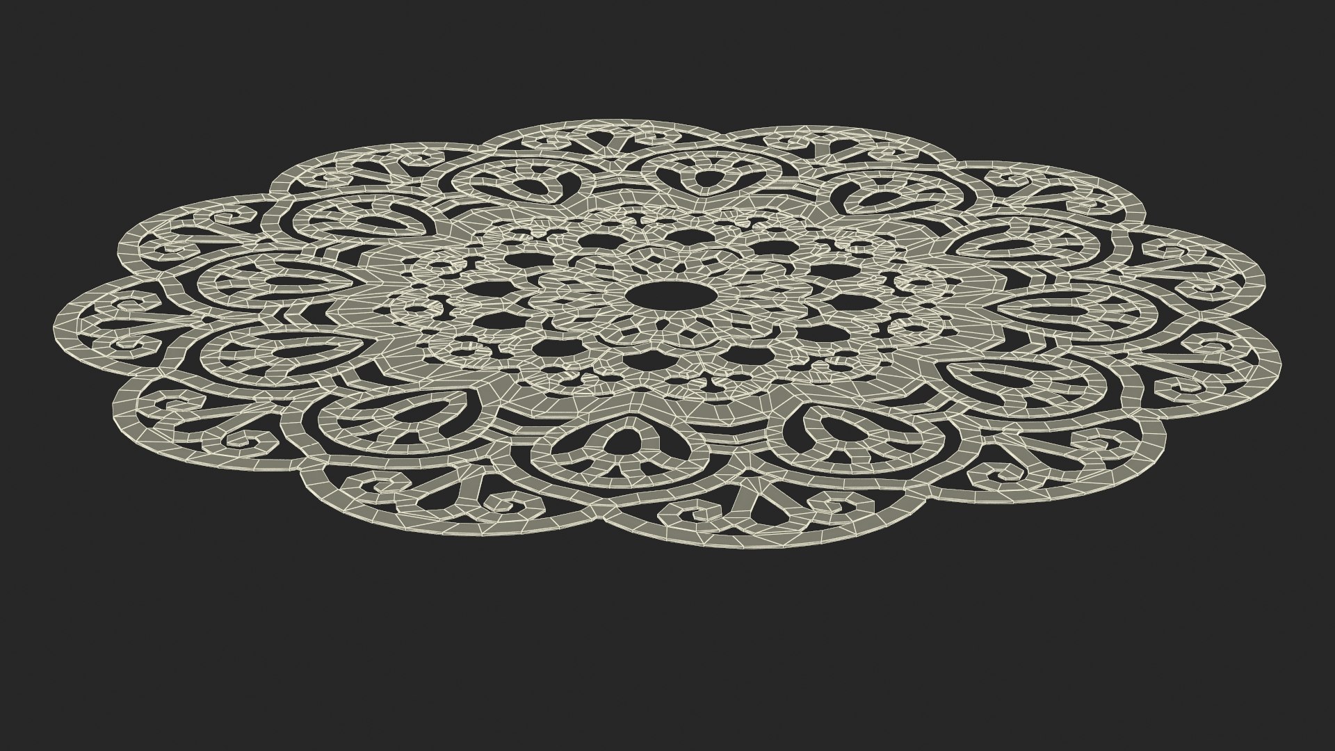 3D Round Disposable Lace Paper Doilie White model - TurboSquid 2037613