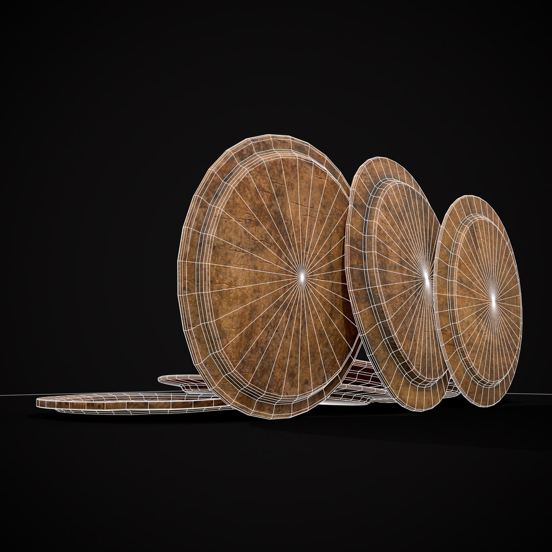 Large Rustic Wooden Plates 3D model - TurboSquid 1979792