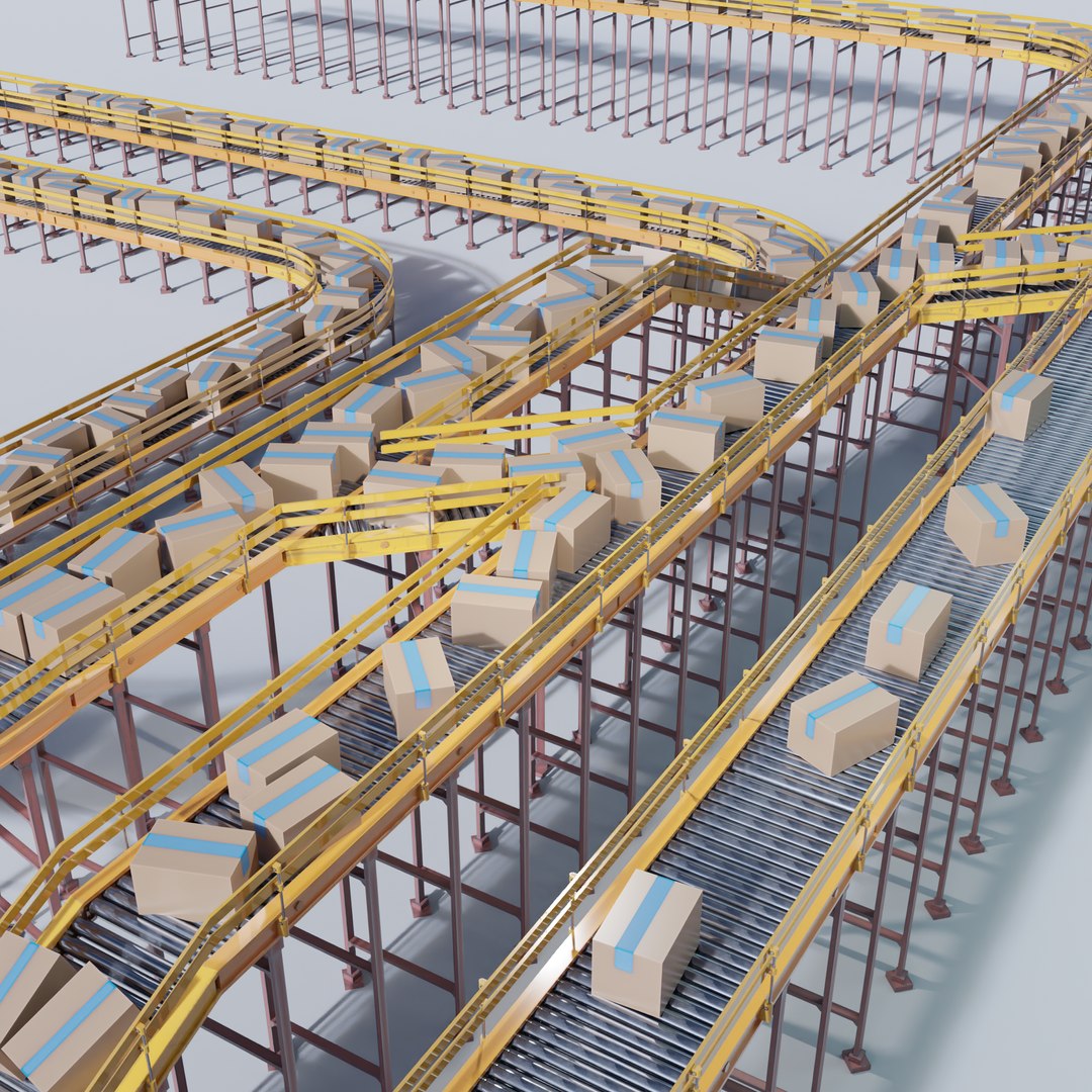 3D Conveyor Belt - TurboSquid 1666671