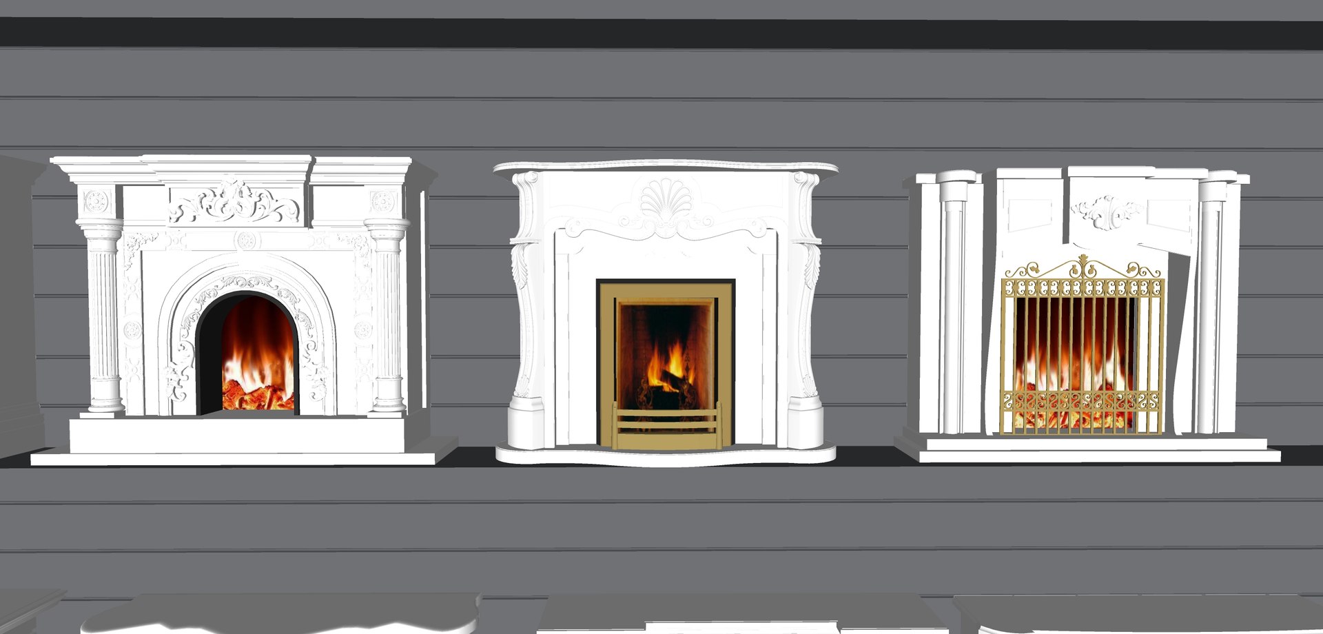 3D Modern European Fireplace - TurboSquid 2016152