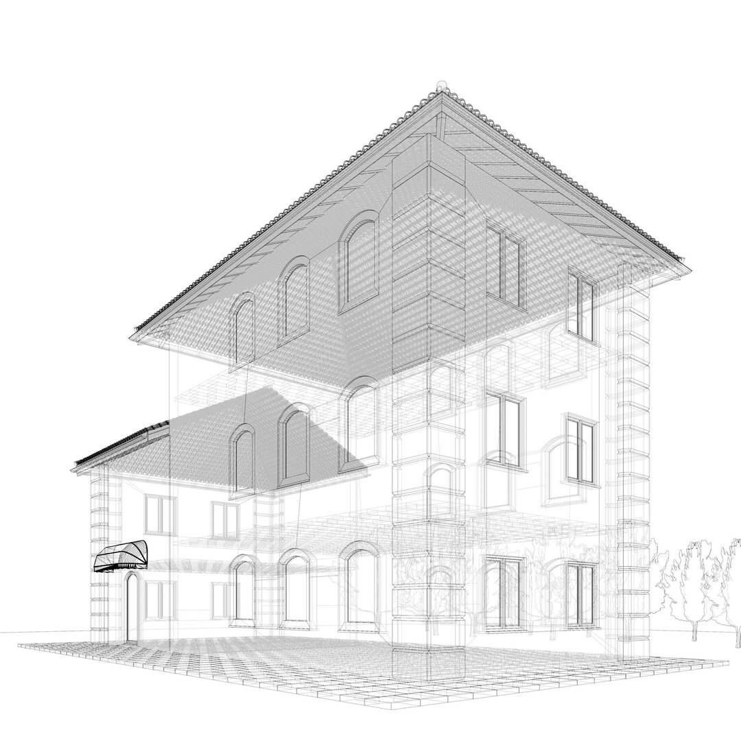 3D model Retro building 2345 - TurboSquid 2162183