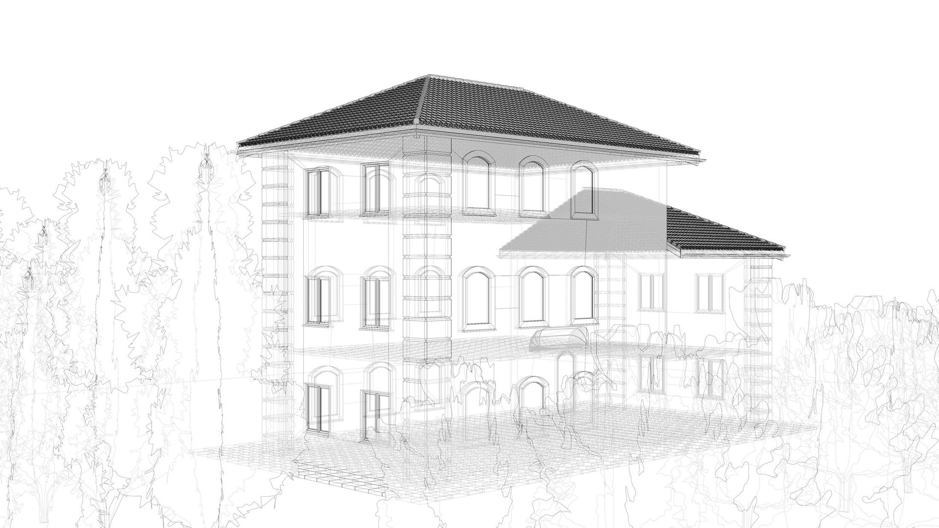 3D model Retro building 2345 - TurboSquid 2162183