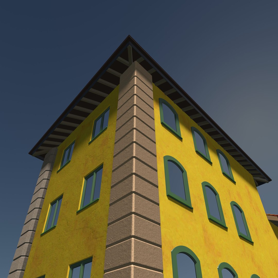 3D model Retro building 2345 - TurboSquid 2162183