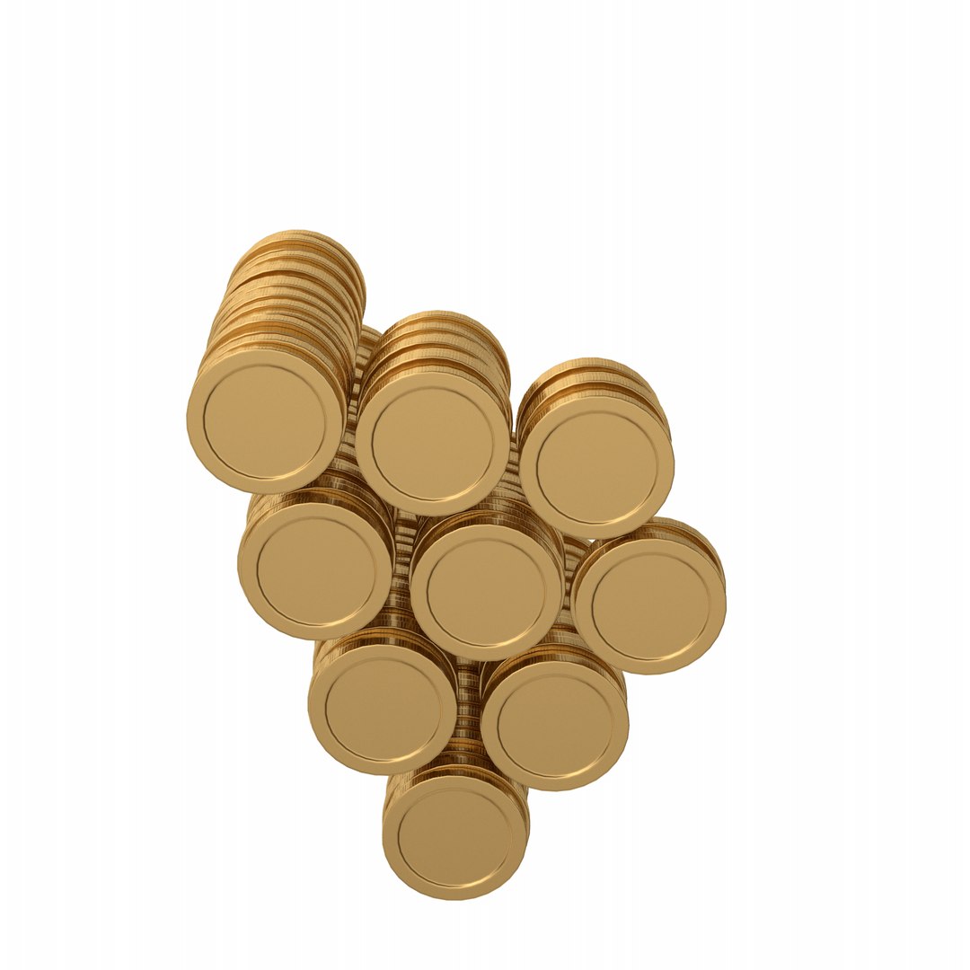 3D Model Gold Coins - TurboSquid 2262615