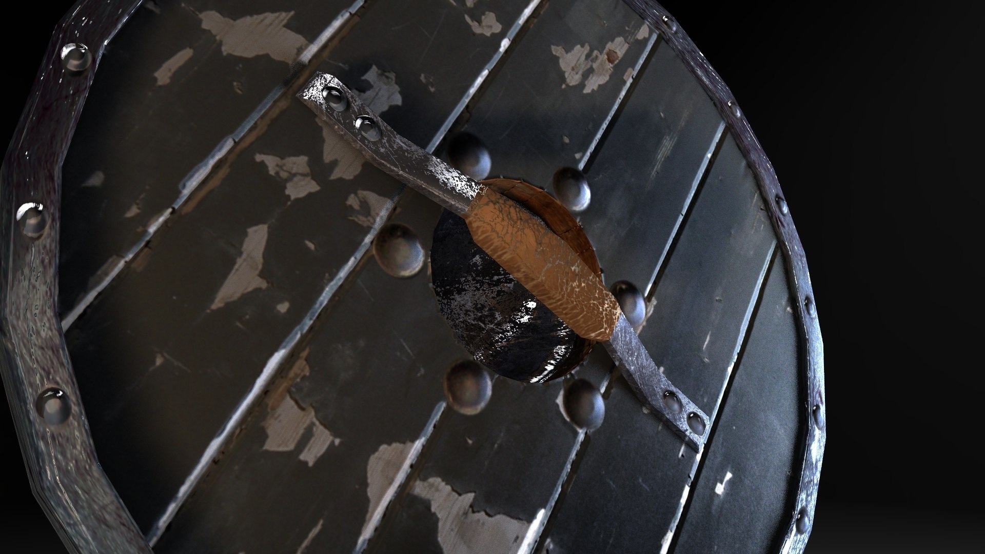 3d Vikings Weapons Shield