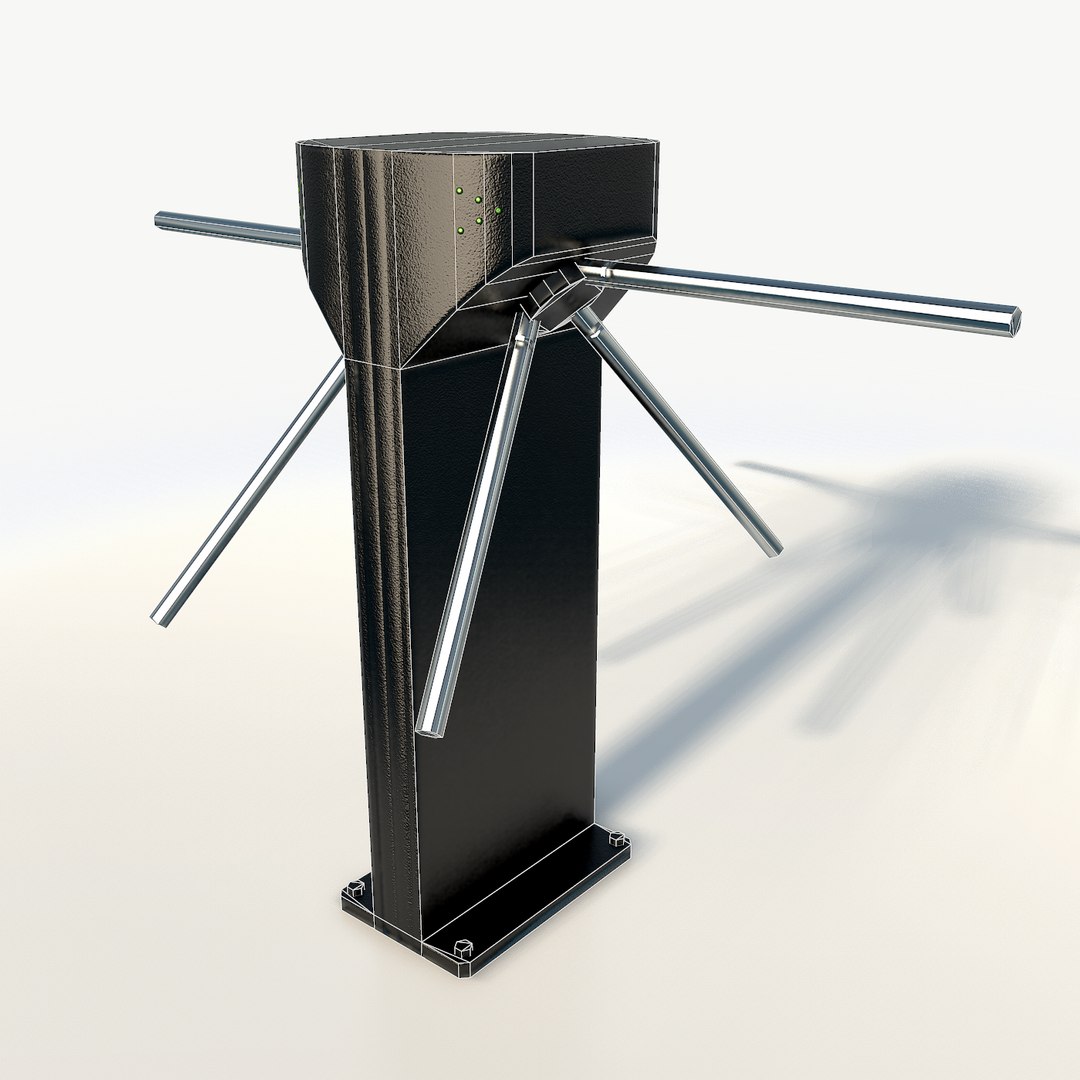 rigged turnstile 3d model