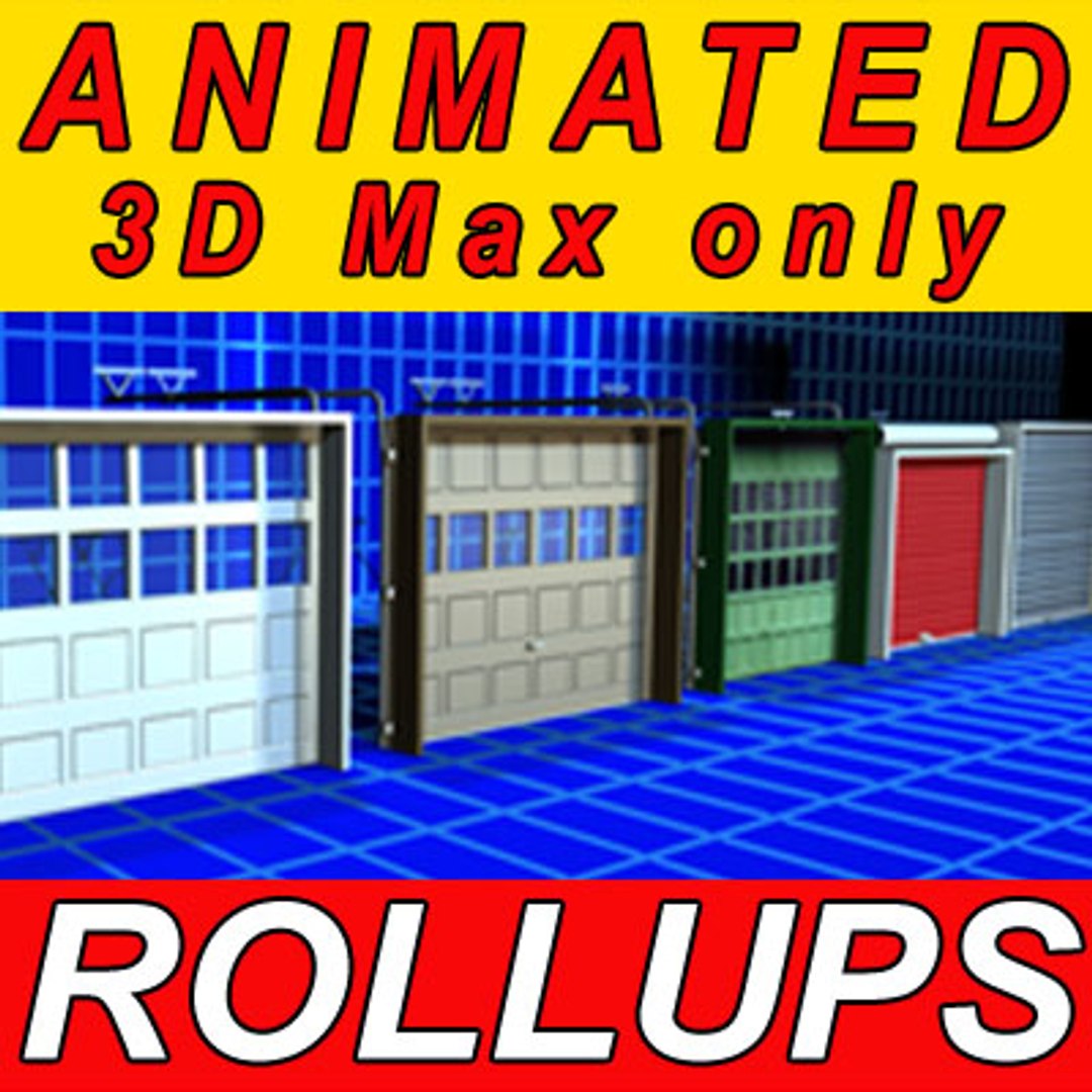 3ds Max Garage Rollup Doors Animation