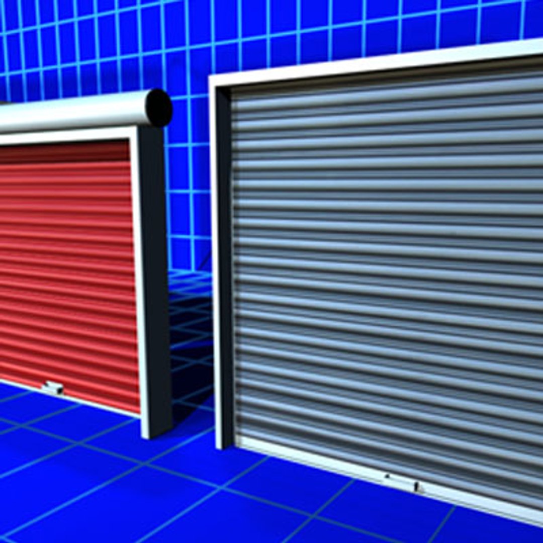 3ds Max Garage Rollup Doors Animation