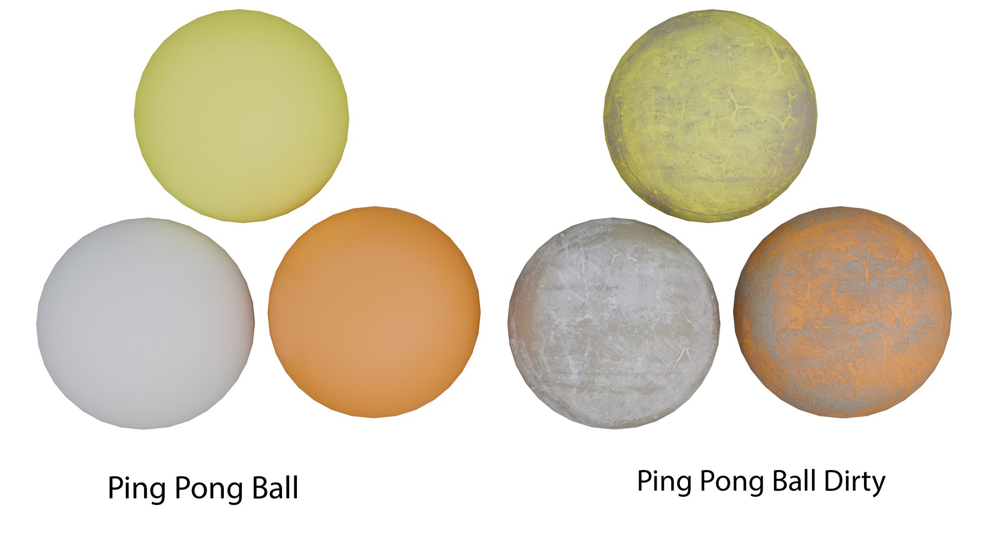 Ping Pong Ball - 2 Different Textures 3D - TurboSquid 2366784
