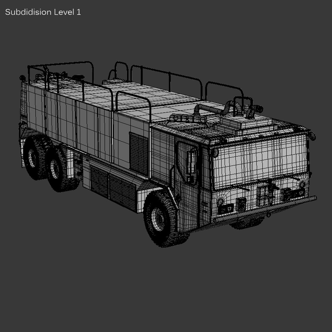 3d Fire-rescue Truck Model