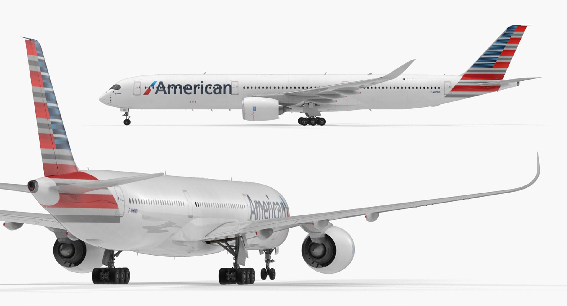 3D airbus a350-1000 american airlines model | 1142309 | TurboSquid