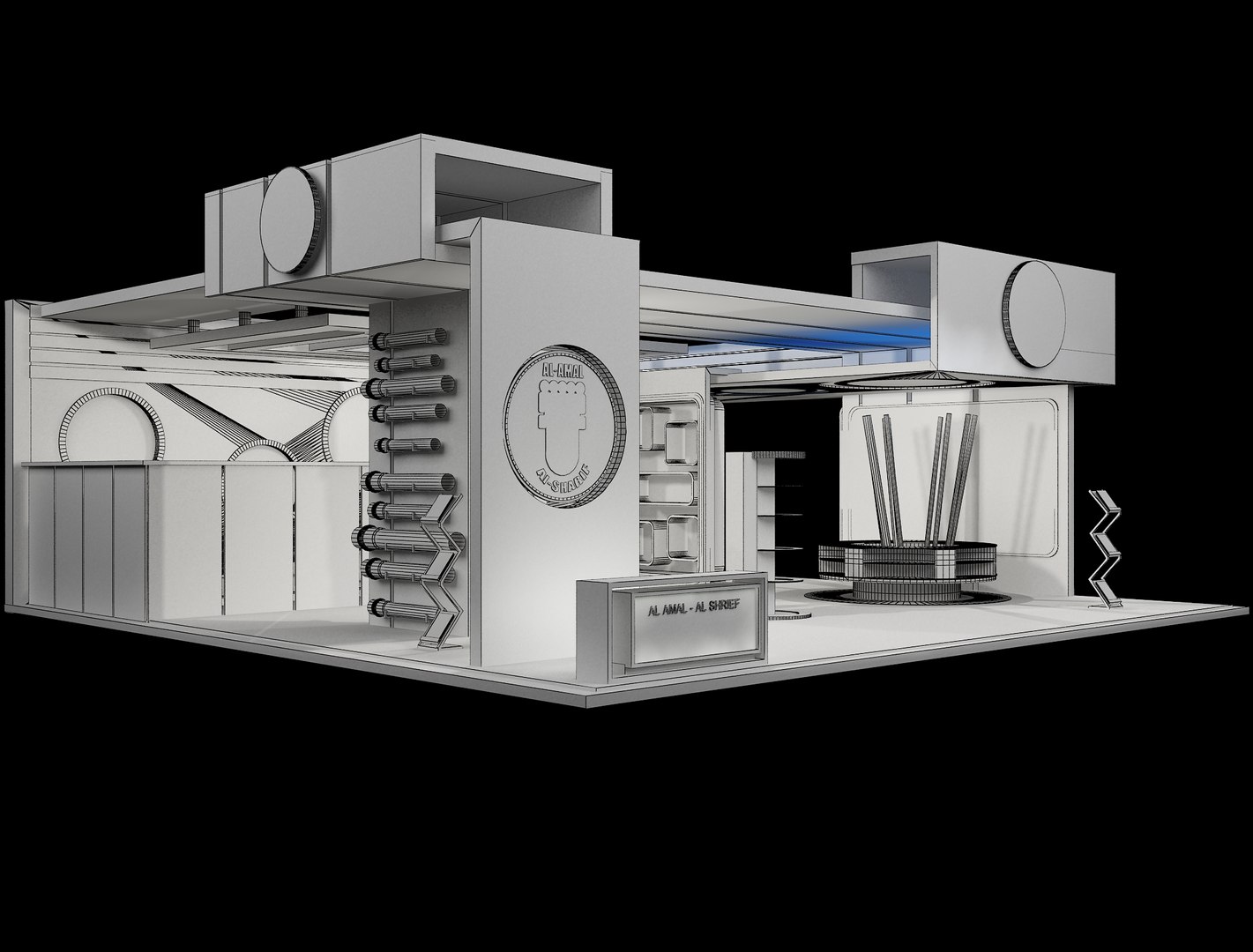 3D Booth Exhibition Stand A390c - TurboSquid 1714341