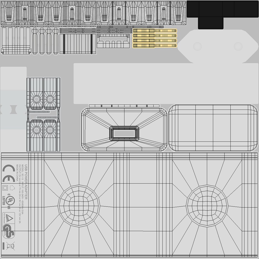 USB Power Adapter 02 US 3D - TurboSquid 2245381