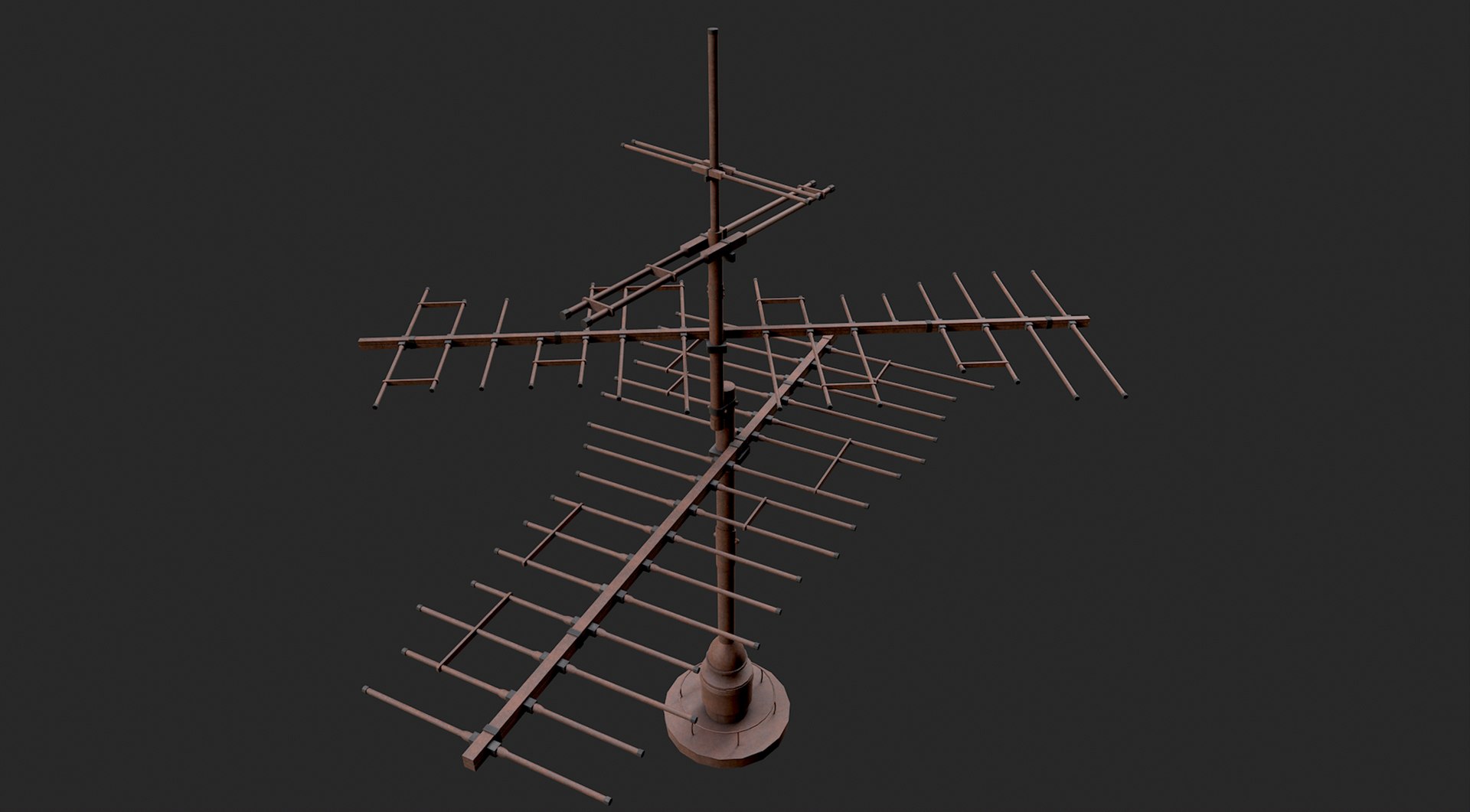 Old Rusted Tv Antenna 1 3D Model - TurboSquid 2355713
