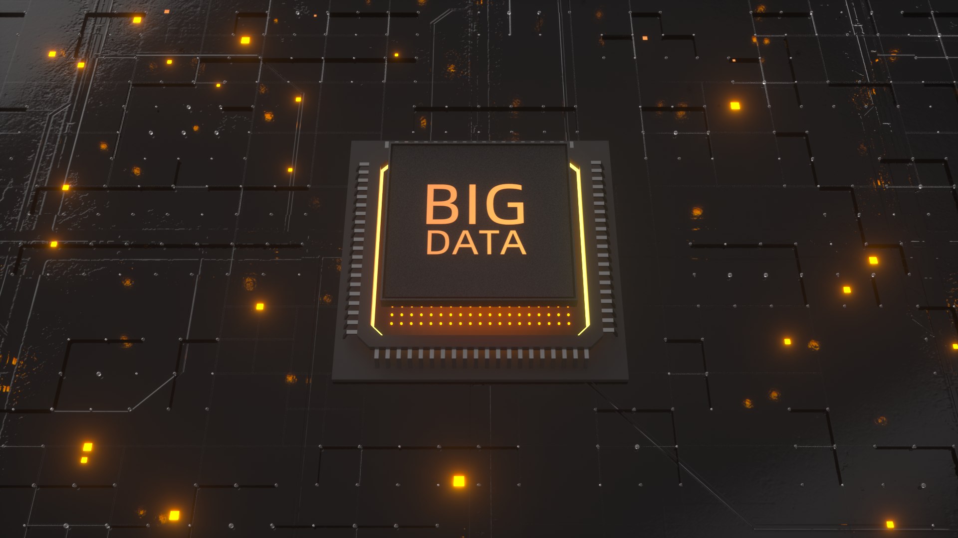 3D Model C4D Octane CPU Chip Core Capacitance Scifi Circuit Board 10 ...