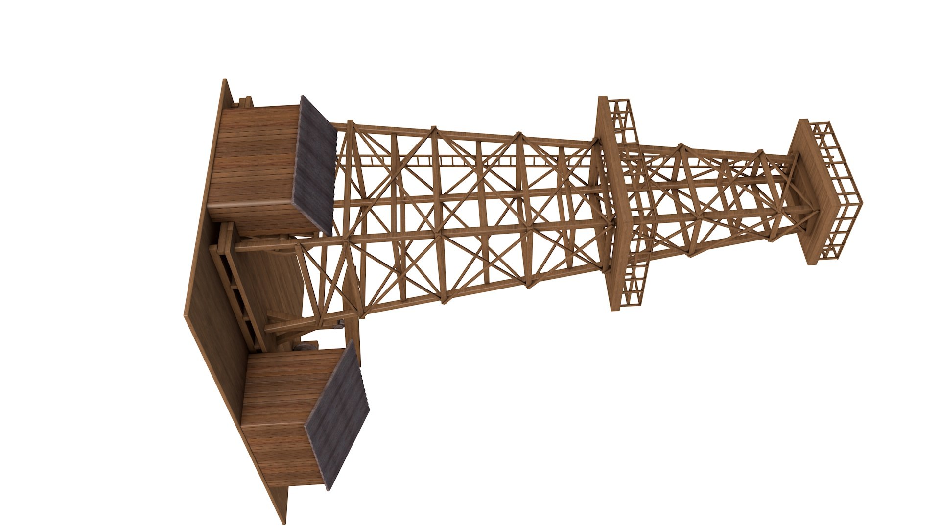 Old Wooden Oil Derrick model - TurboSquid 2118759