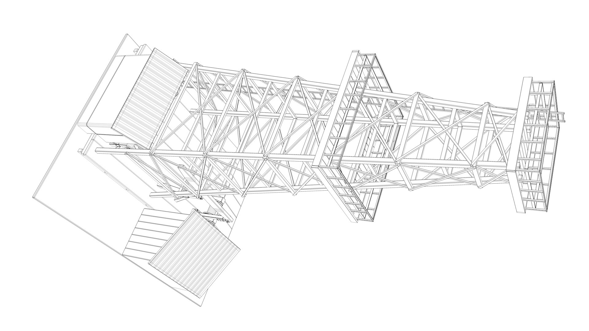Old Wooden Oil Derrick model - TurboSquid 2118759