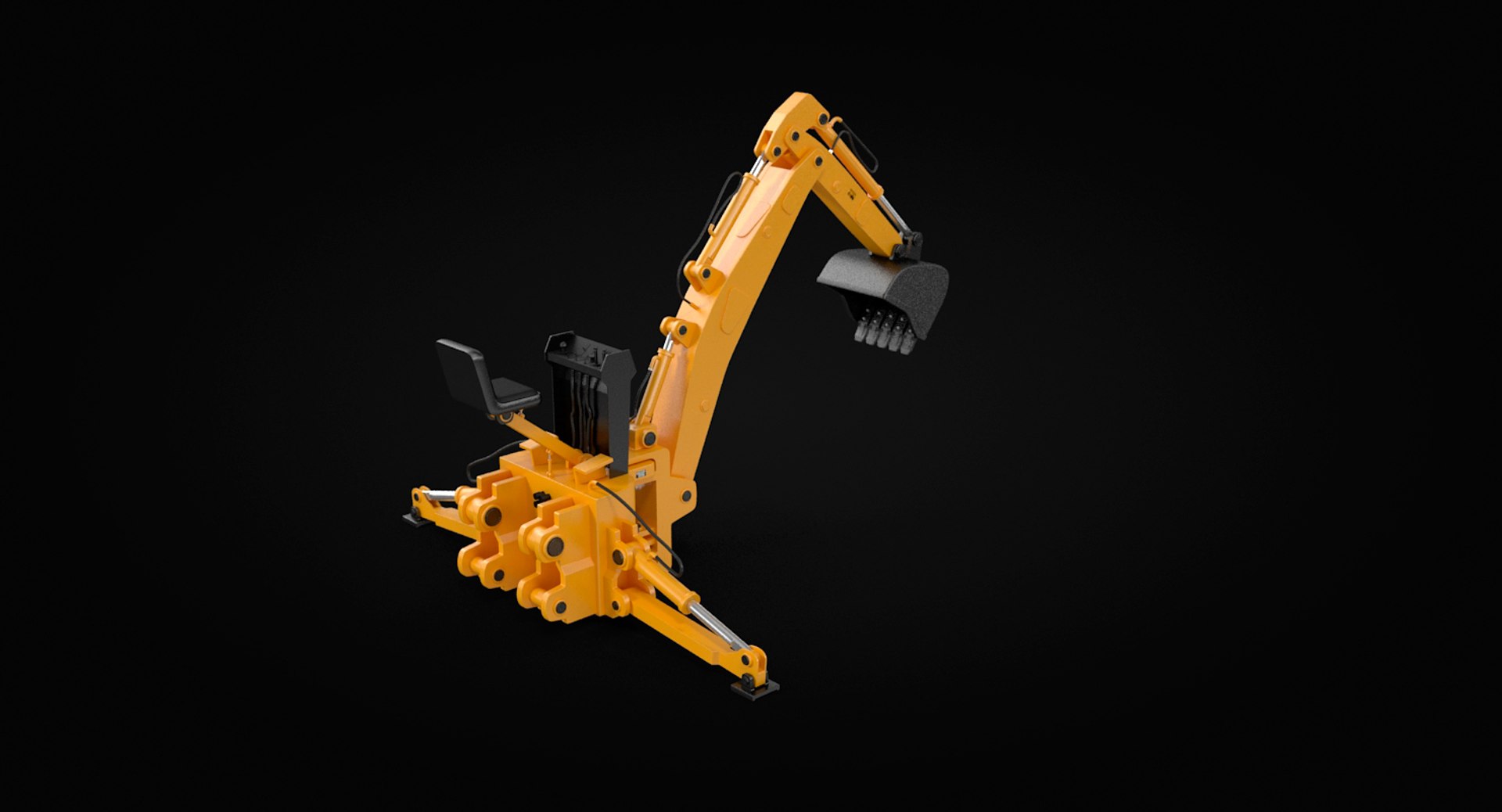 3D Model Backhoe Loader Attachment - TurboSquid 1224424