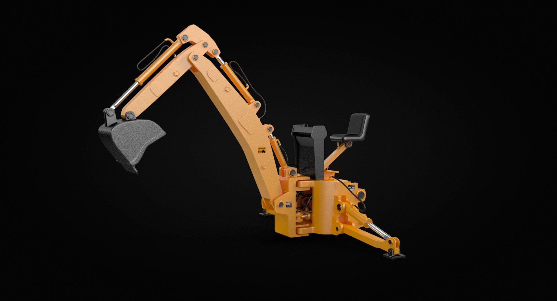 3D Model Backhoe Loader Attachment - TurboSquid 1224424