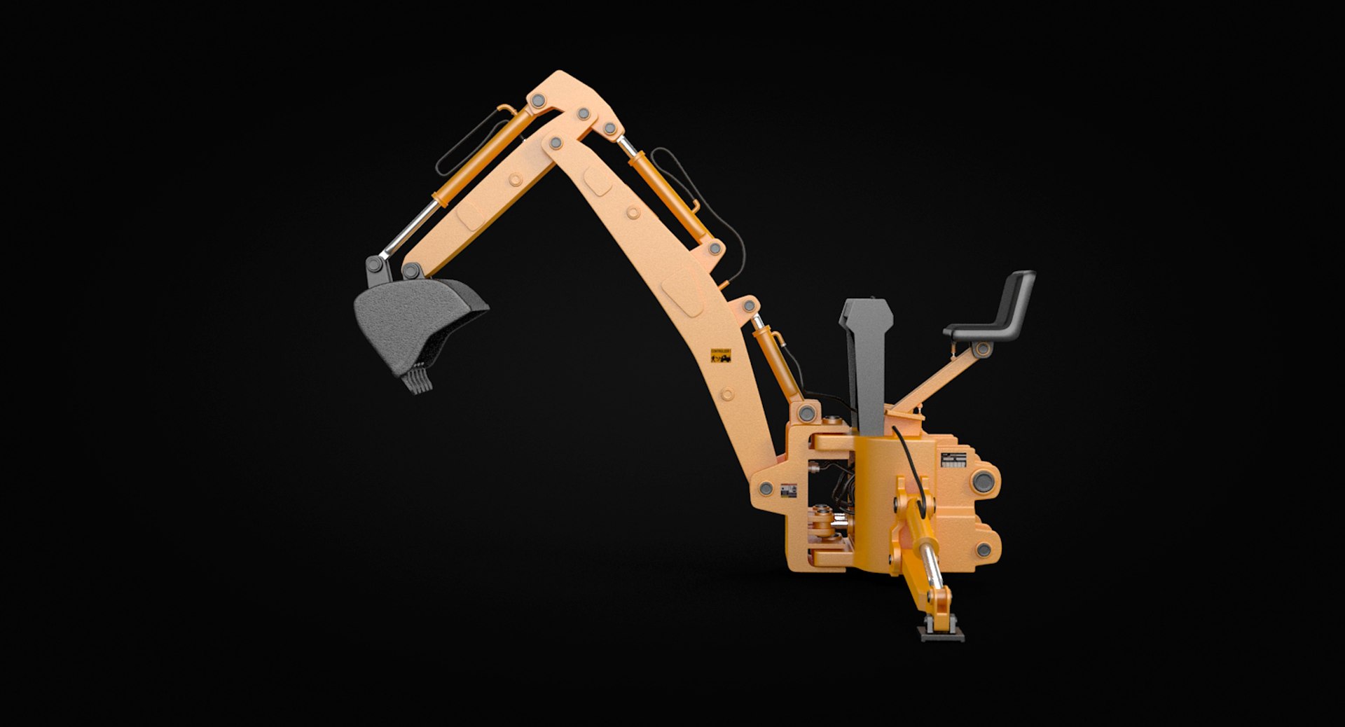 3D Model Backhoe Loader Attachment - TurboSquid 1224424