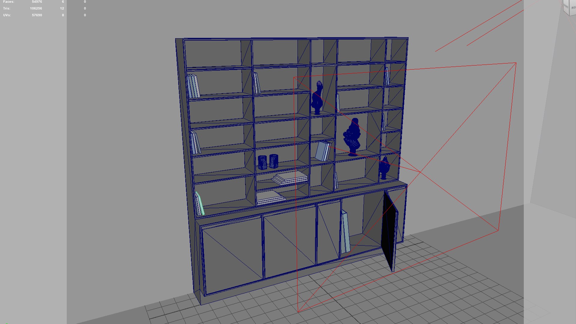 3D Bookcase - TurboSquid 2246854