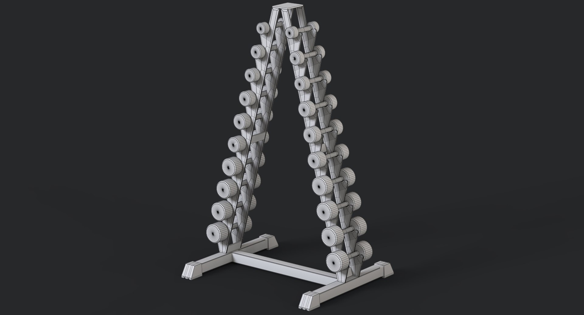 3D Model Dumbbell Rack - TurboSquid 1190406