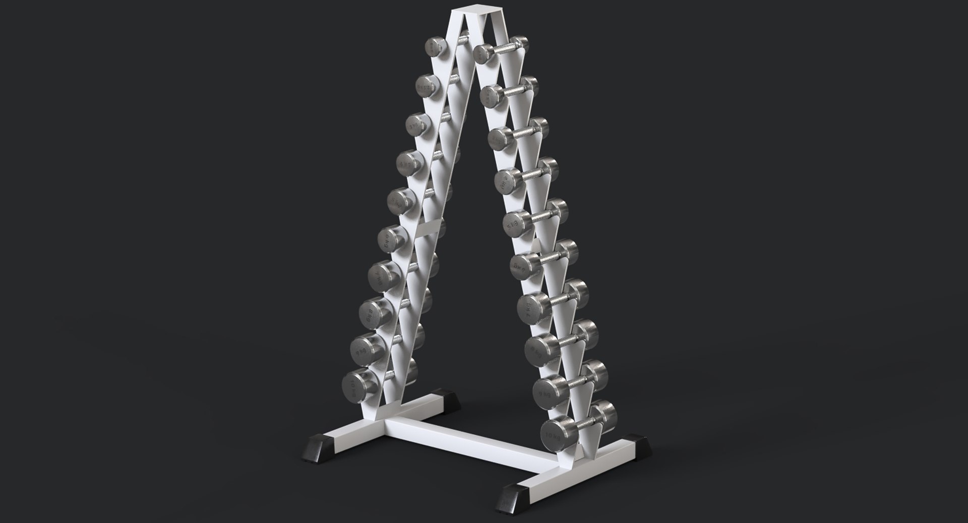 3D Model Dumbbell Rack - TurboSquid 1190406