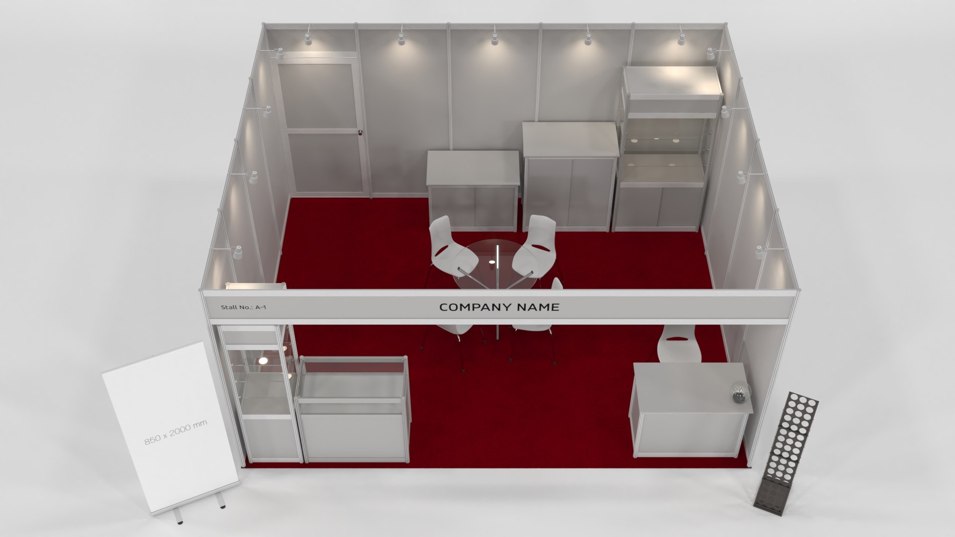 Octanorm Stall Setup 3D Model - TurboSquid 1876507