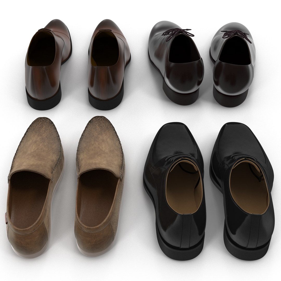 man shoes 3d max