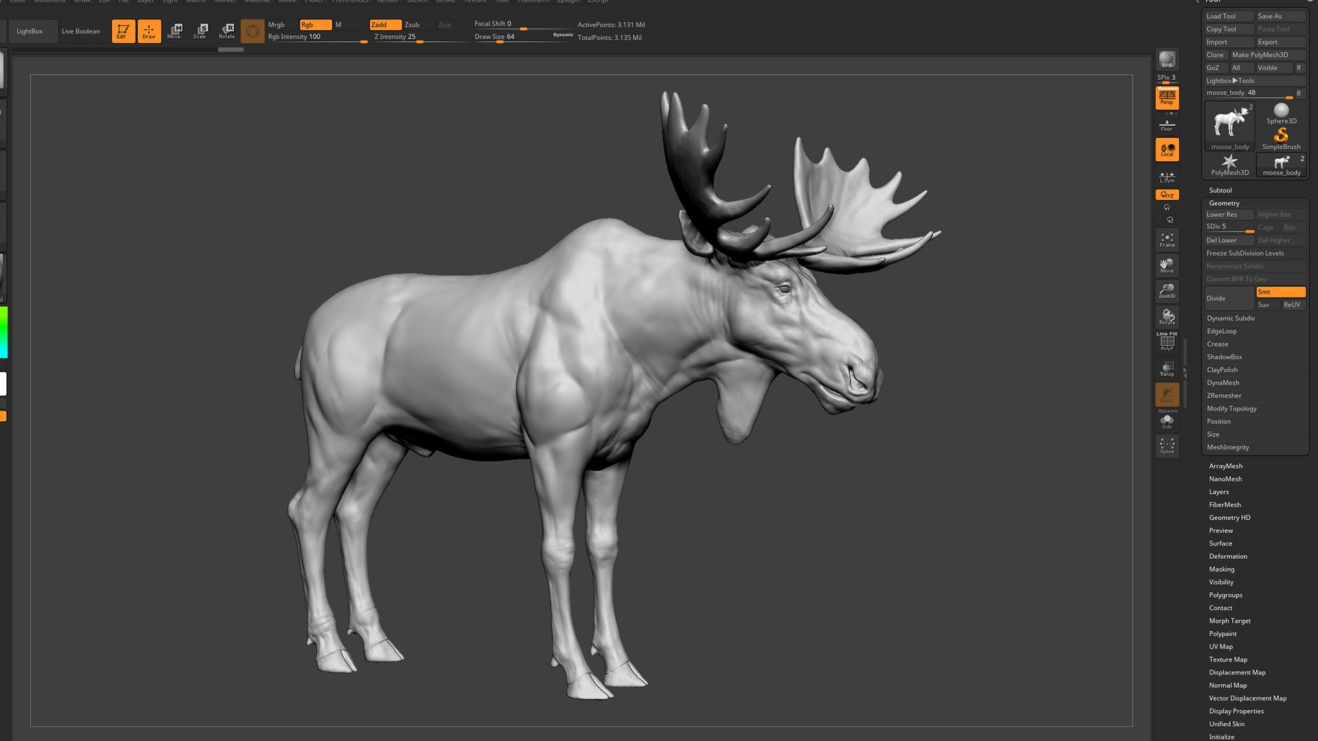 Moose Basemesh Model - TurboSquid 1749883
