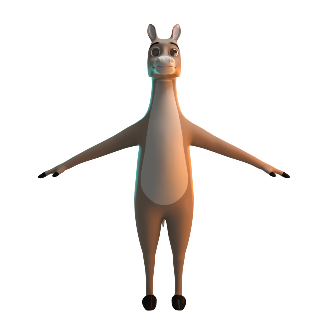 3D Stylized Male Donkey NoRig - TurboSquid 2012654