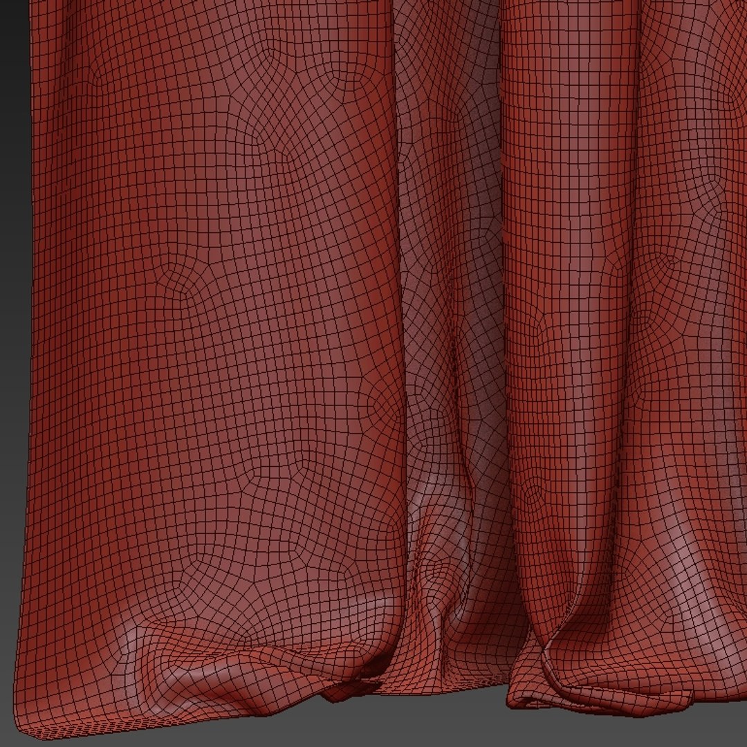 3D blind brown tulle model - TurboSquid 1379967