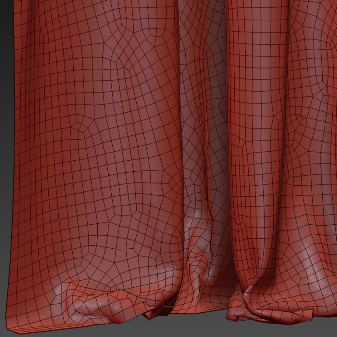 3D blind brown tulle model - TurboSquid 1379967