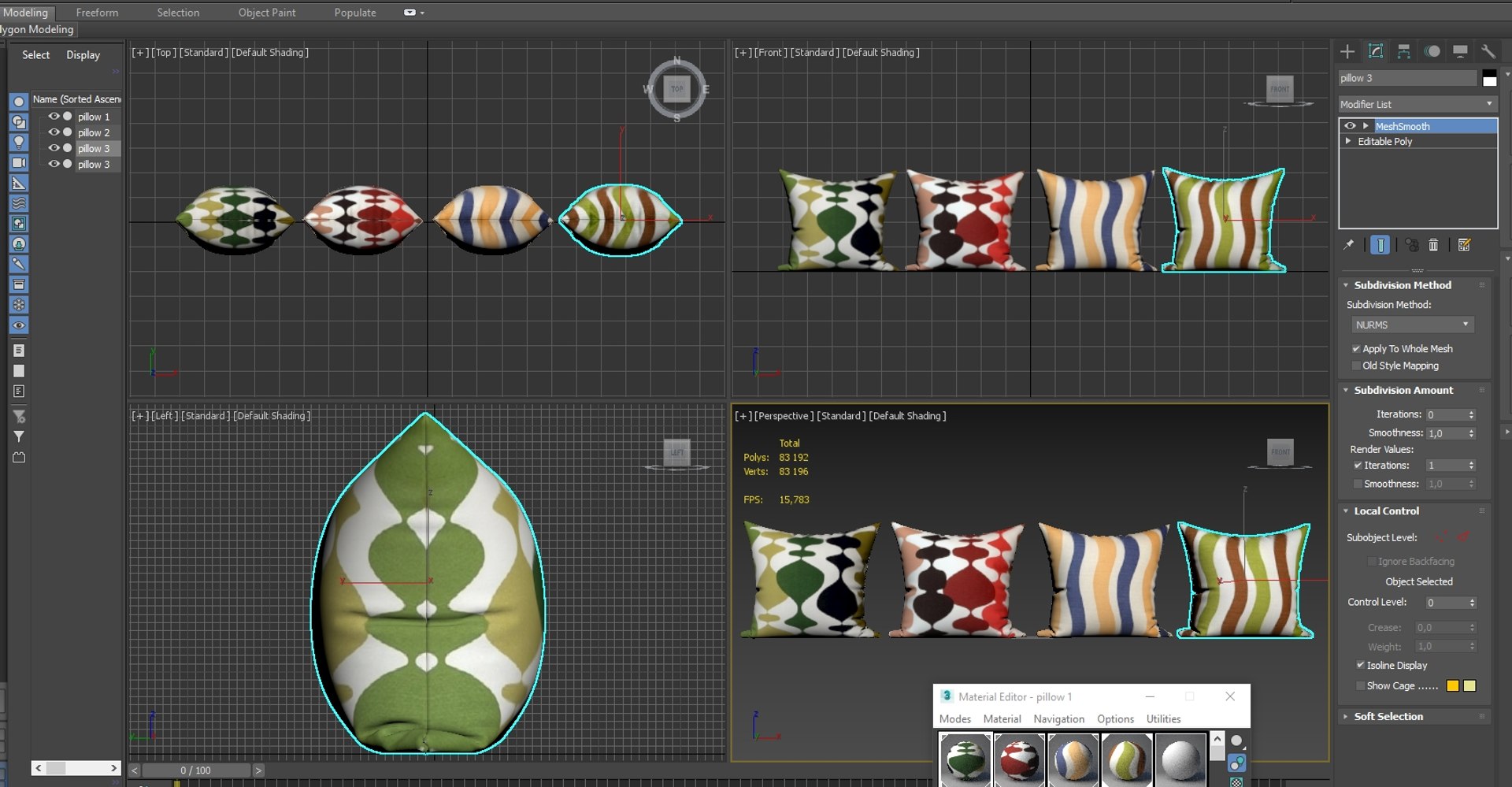 Decorative Pillows Dot Bo Model - TurboSquid 1299356