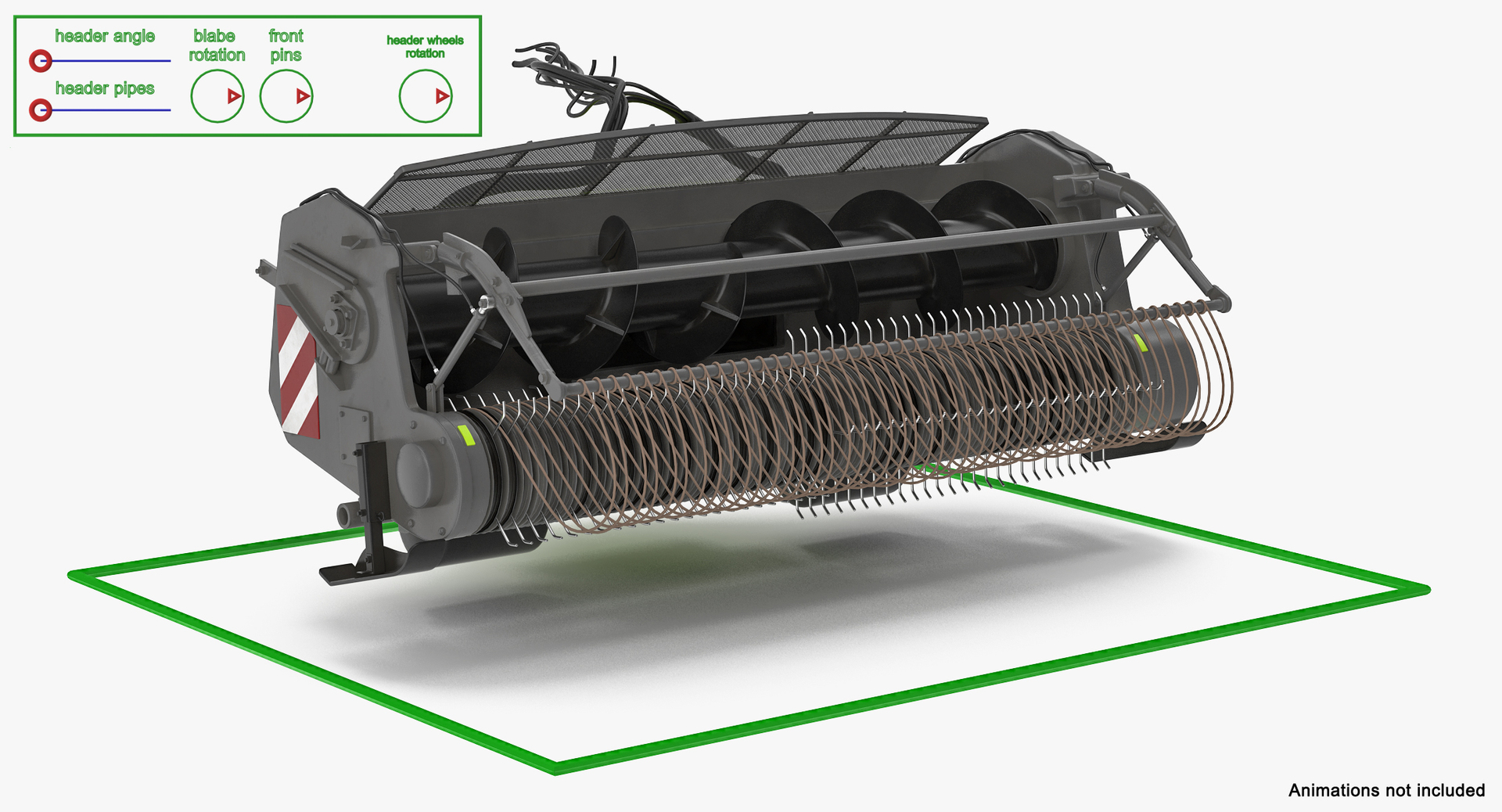 Combine Draper Header Rigged 3D Model - TurboSquid 1330732