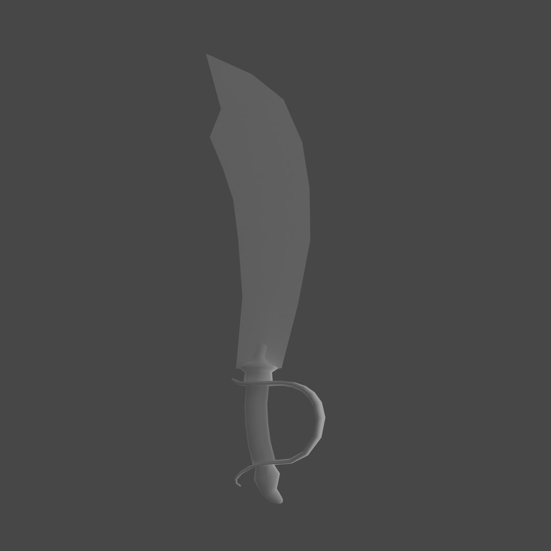 3D Saber Pirate Sword Low Poly Model - TurboSquid 1825508