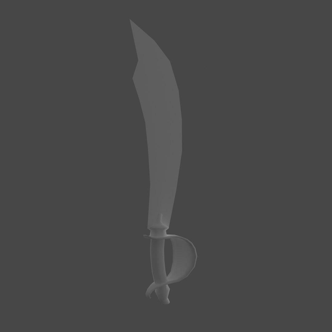 3D Saber Pirate Sword Low Poly Model - TurboSquid 1825508
