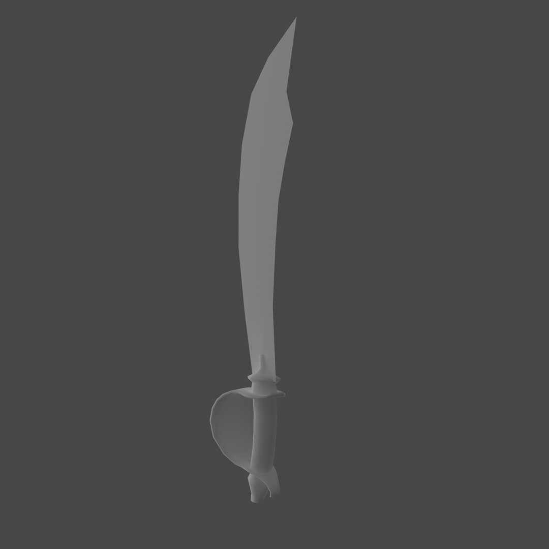 3D Saber Pirate Sword Low Poly Model - TurboSquid 1825508