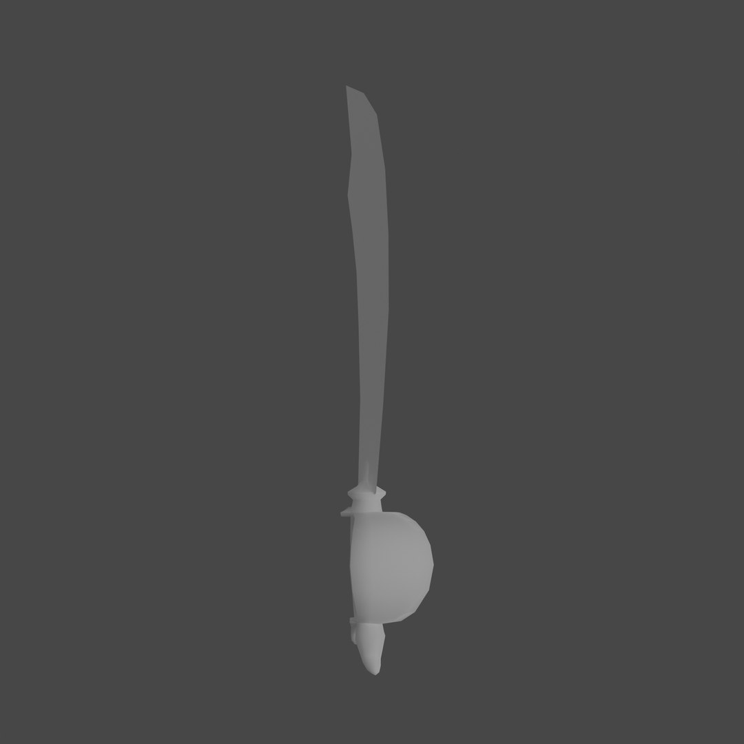 3D Saber Pirate Sword Low Poly Model - TurboSquid 1825508