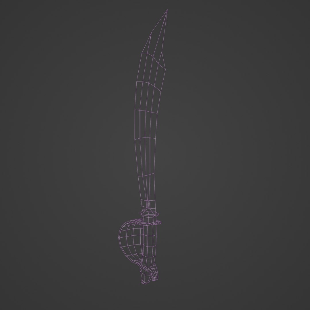 3D Saber Pirate Sword Low Poly Model - TurboSquid 1825508