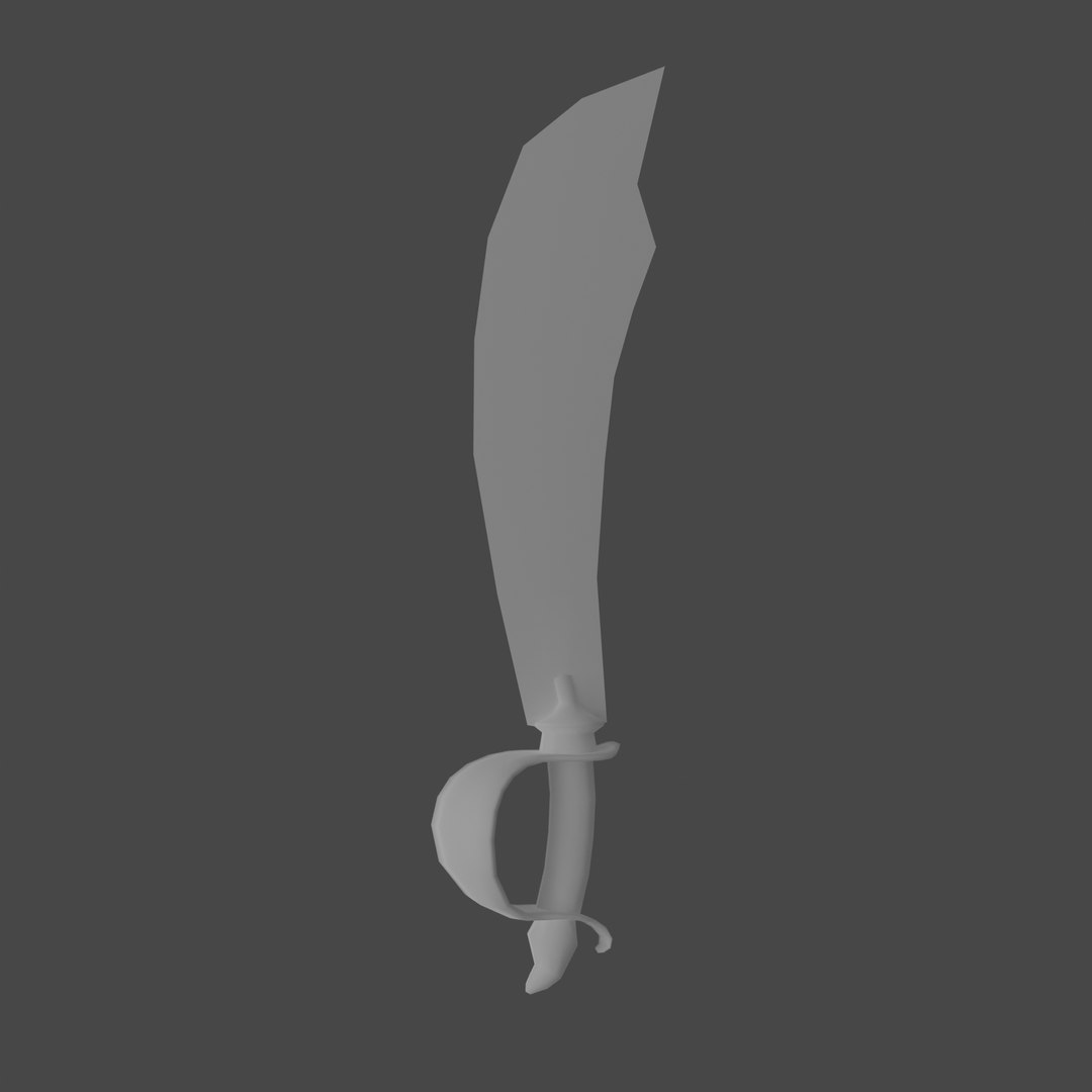 3D Saber Pirate Sword Low Poly Model - TurboSquid 1825508