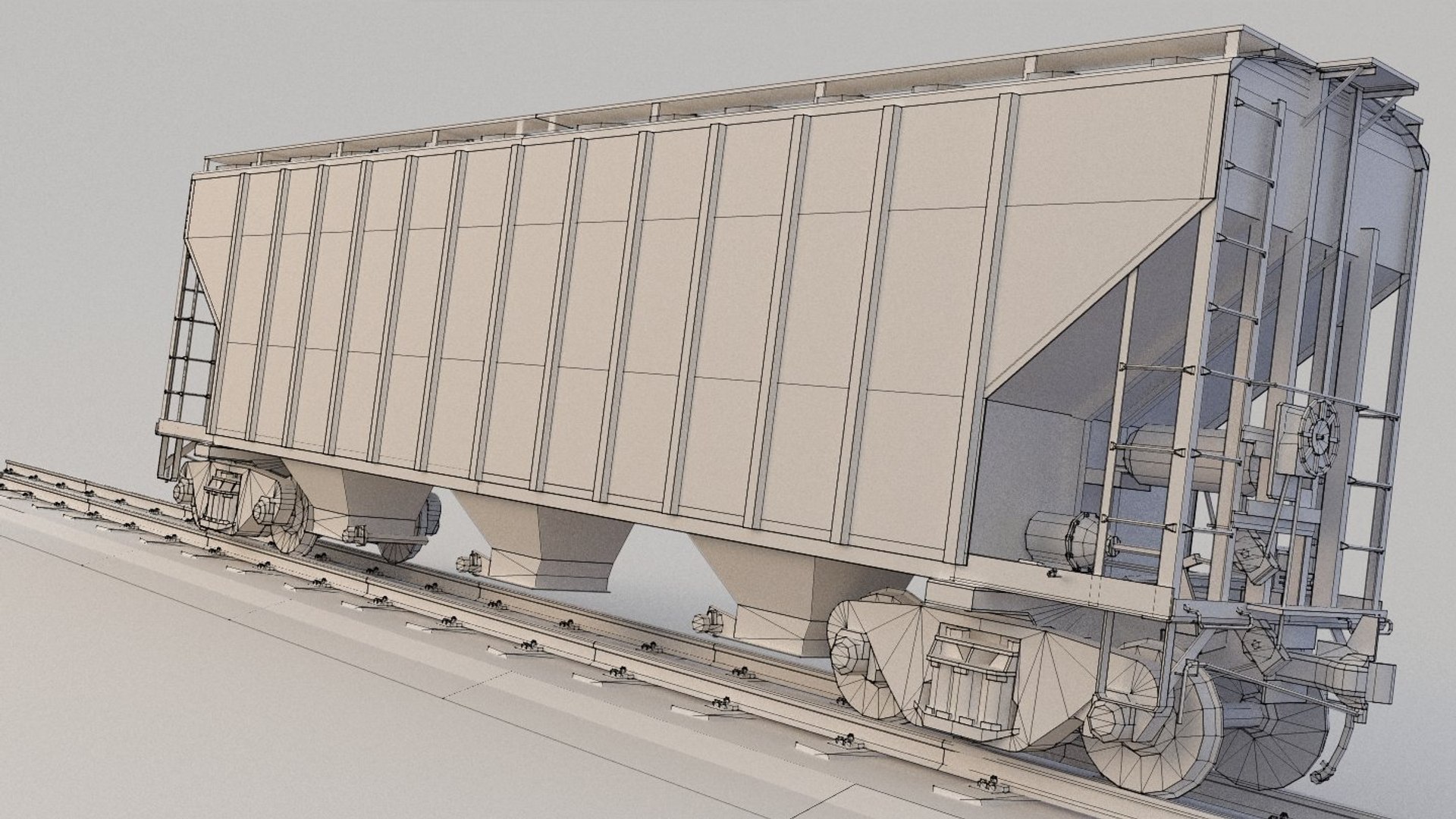 3D Train Hopper Ehsx - TurboSquid 1524280