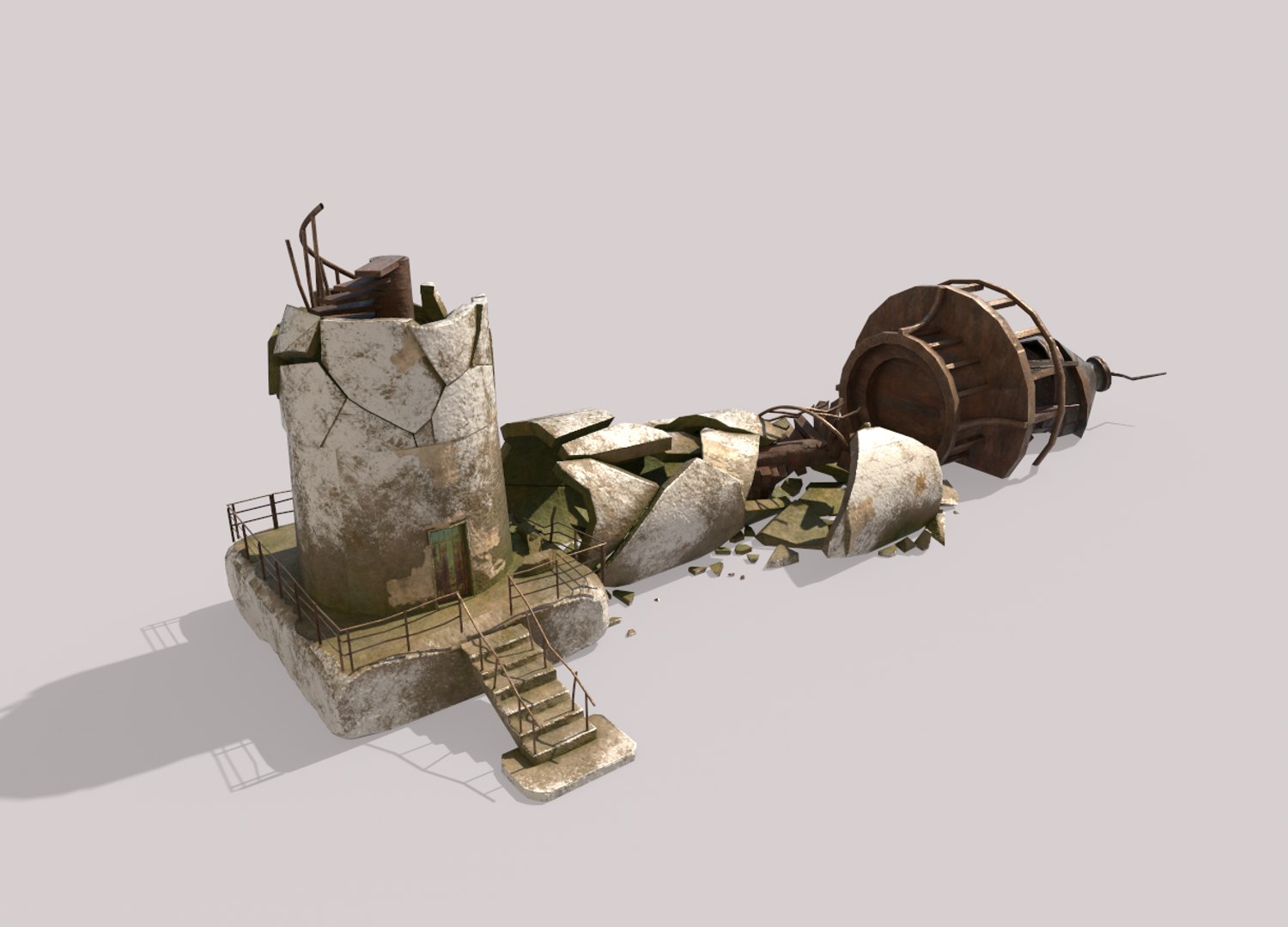 3D Model Destroyed Lighthouse - TurboSquid 1736976