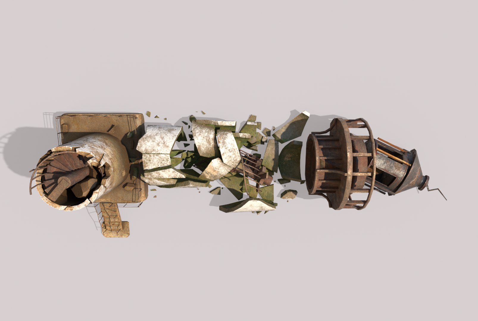 3D Model Destroyed Lighthouse - TurboSquid 1736976