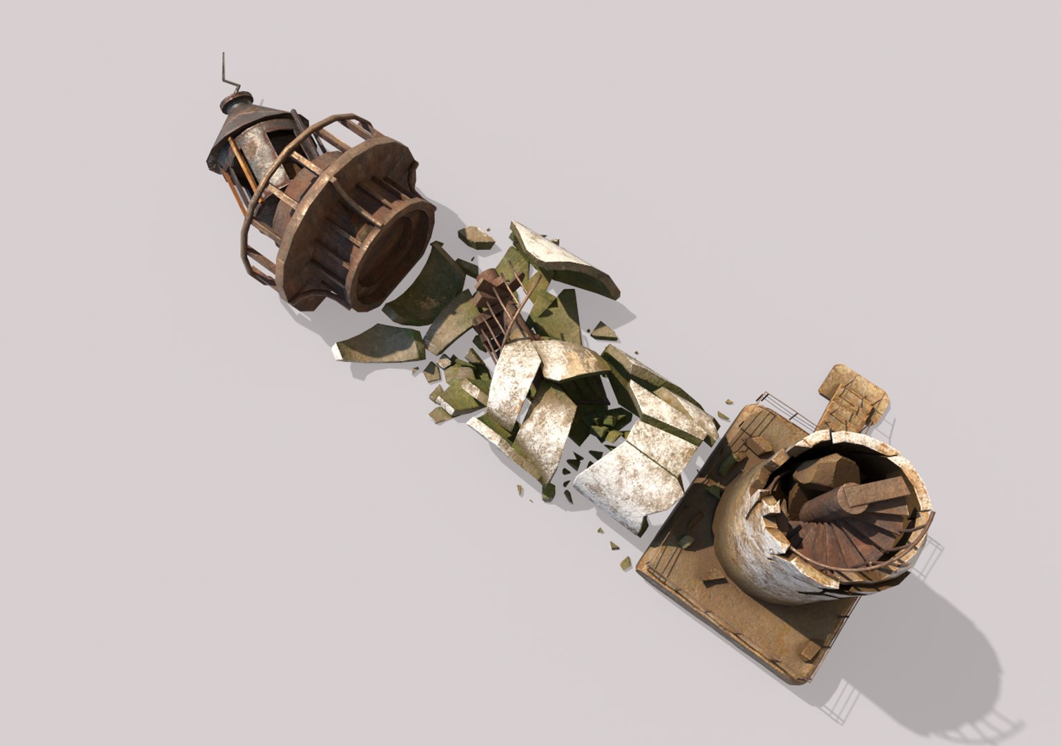 3D Model Destroyed Lighthouse - TurboSquid 1736976