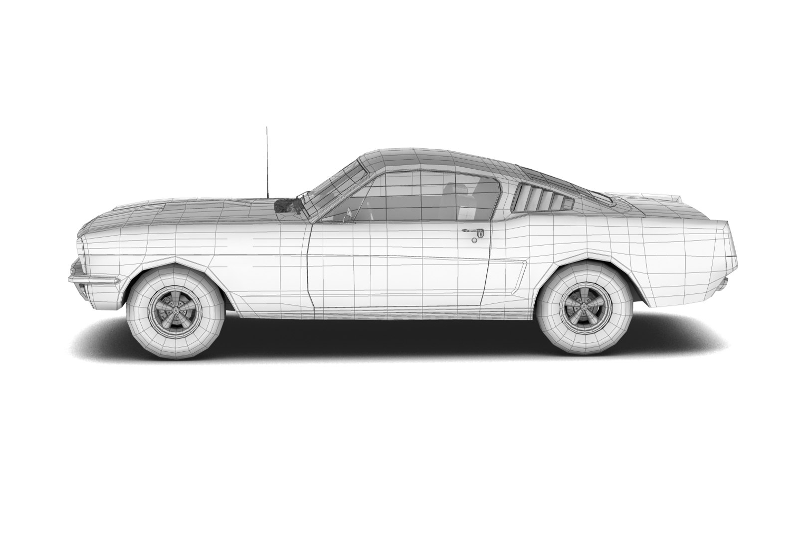 Mustang Fastback Gt 3d Model