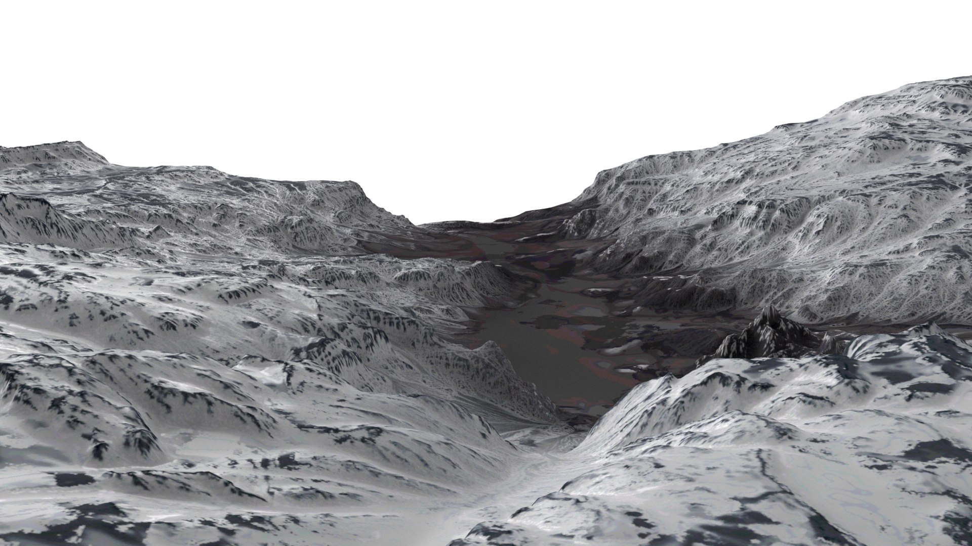 3D Snow Covered And Icy Terrain - TurboSquid 2178131