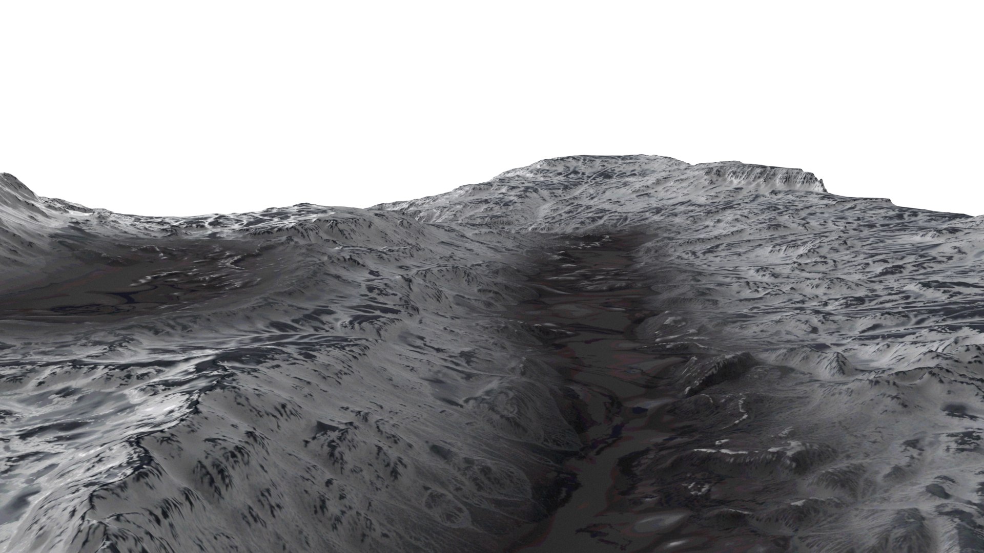 3D Snow Covered And Icy Terrain - TurboSquid 2178131