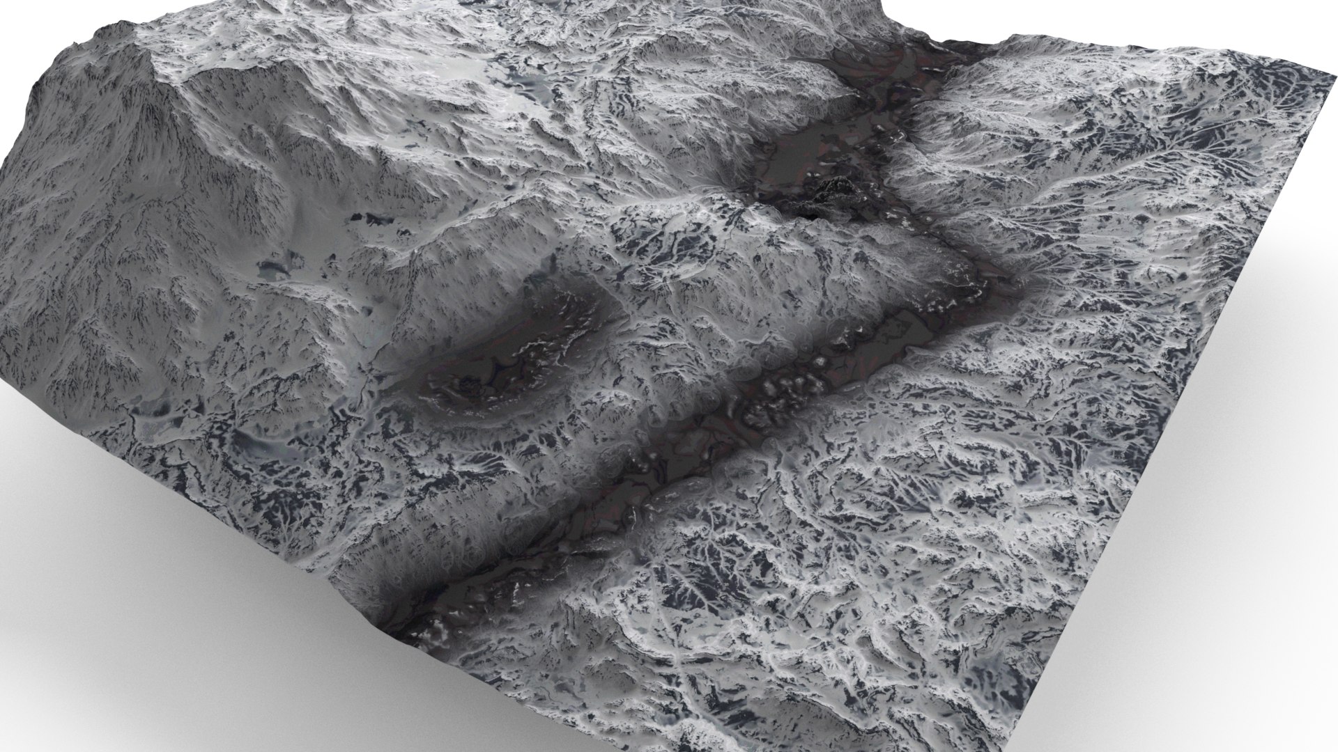 3D Snow Covered And Icy Terrain - TurboSquid 2178131