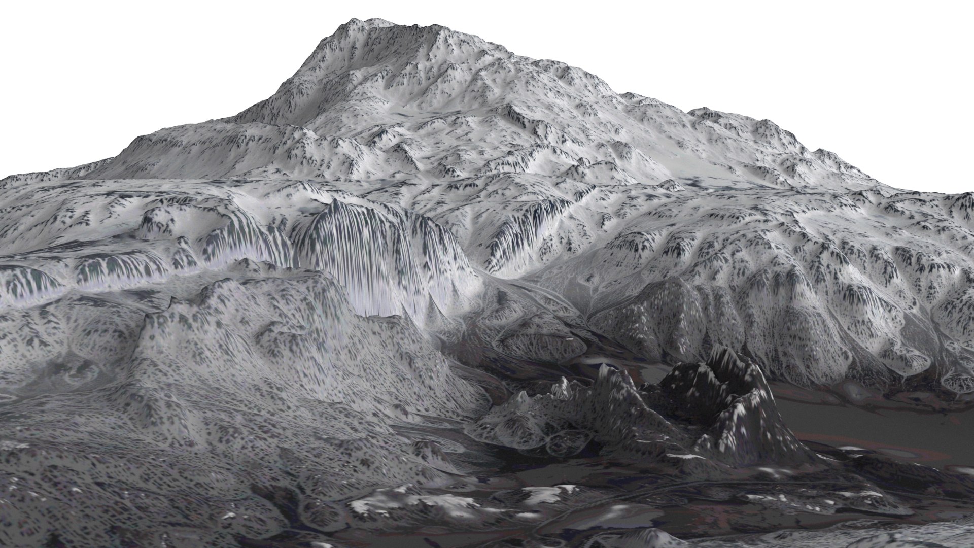 3D Snow Covered And Icy Terrain - TurboSquid 2178131